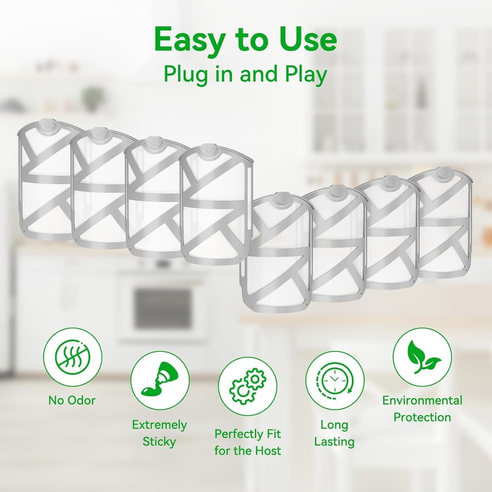 8 Pcs Insect Trap Refills Cartridge Compatible With Zevo M364 Flying ...