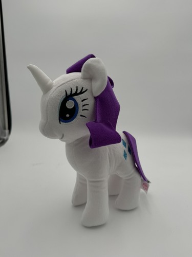 Rarity My Little Pony Unicorn White & Purple 11" Stuffed Plush Diamonds Hasbro | eBay