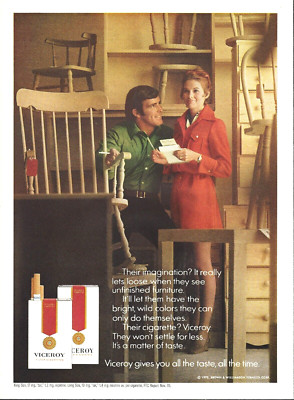 1971 Viceroy Cigarettes Unfinished Furniture vintage Print Ad ...