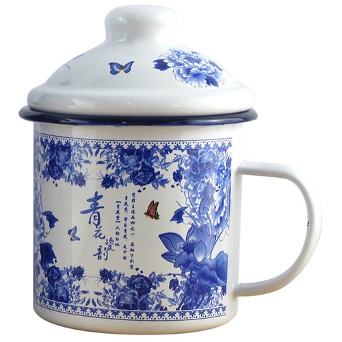 Chinese Traditional Enamel Mug Porcelain Cup with Lids Beijing Cups ...