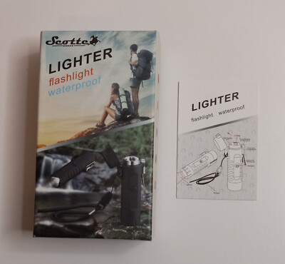 Scotte Plasma Windproof Arc Lighter & Waterproof LED Flashlight with ...