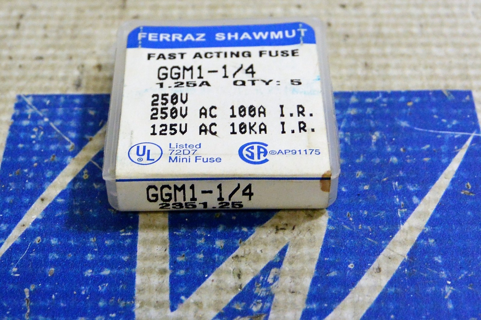 FERRAZ SHAWMUT GGM1-1/4 FAST ACTING FUSE QTY-5 | eBay