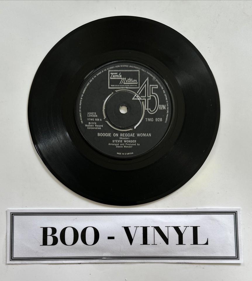 Stevie Wonder - Boogie On Reggae Woman 7” TMG 928 VG+ Condition | eBay