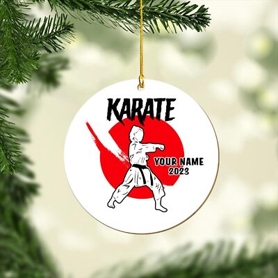 Personalized Name Karate Ornaments for Christmas Tree, Custom Karate ...