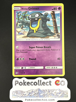Alolan Grimer - 57/149 - Common Sun and Moon Base set | eBay