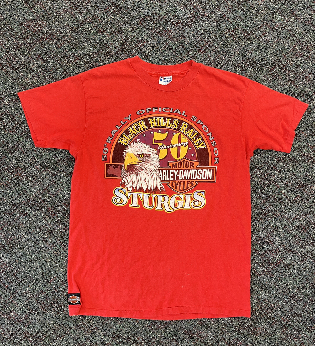 Harley Davidson 50th Sturgis Black Hills Rally Red Ts… - Gem