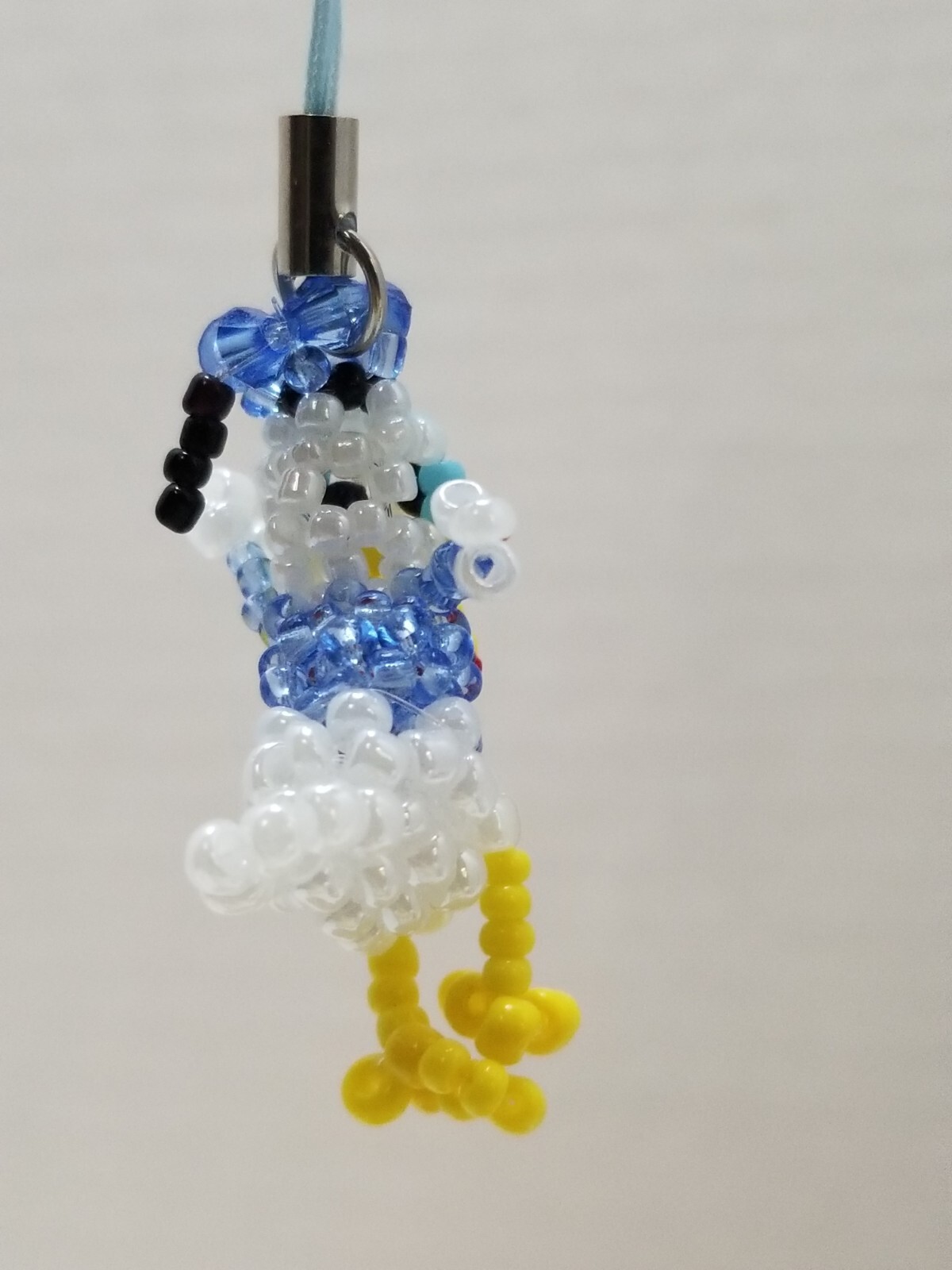 Donald Duck Hanging Ornament Keychain Charm Handmade Beads Fun Durable ...