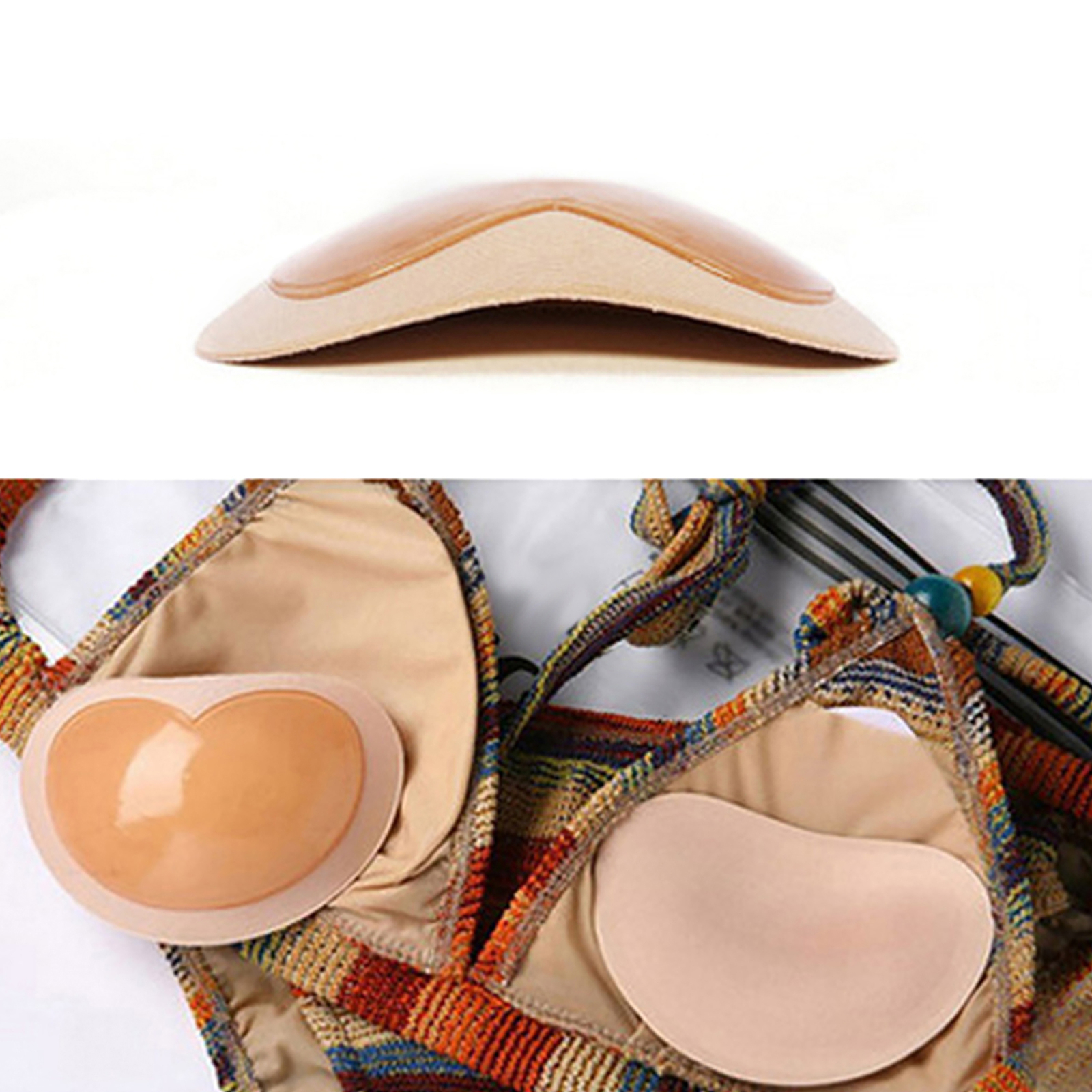 1 Pair Bikini Pad Bras Thicker Eco-friendly Invisible Full Bosom Women ...