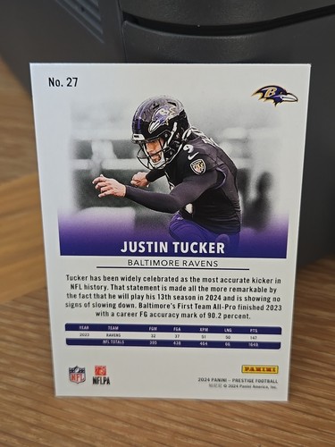 2024 Panini Prestige #27 Justin Tucker Card Baltimore Ravens | eBay