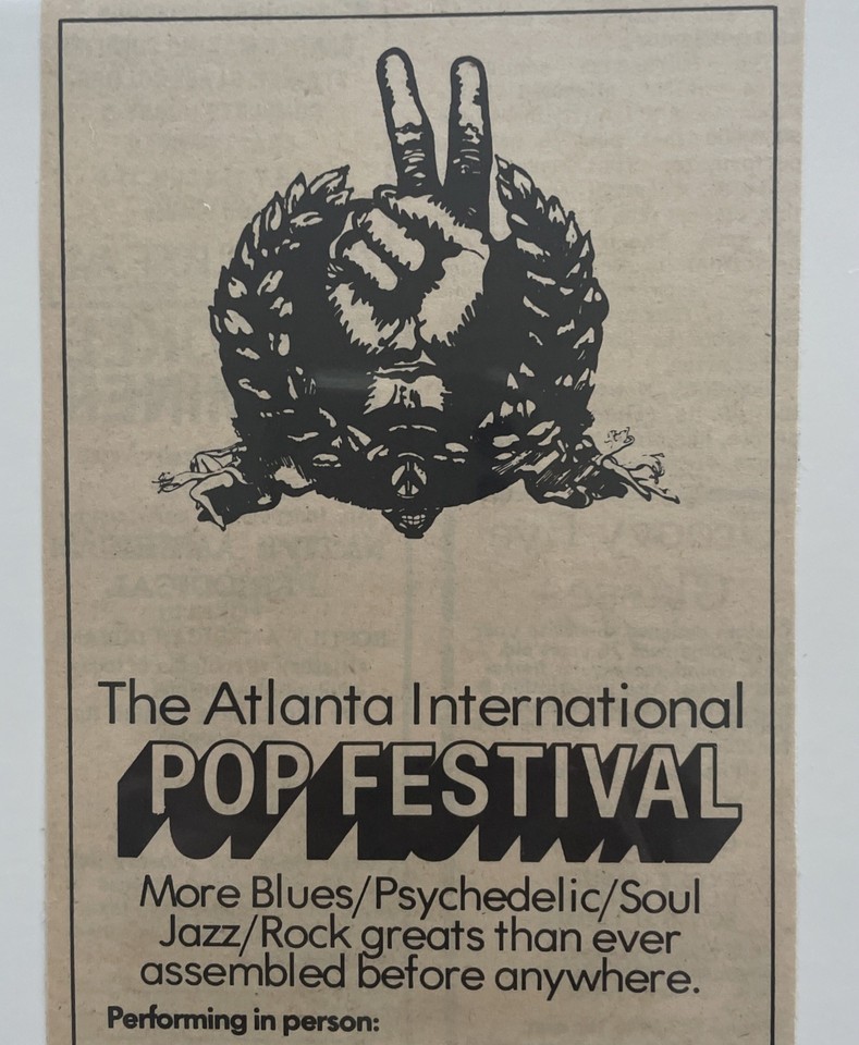 1969 ATLANTA POP FESTIVAL, Led Zeppelin, Janis Joplin, Concert Ad | eBay