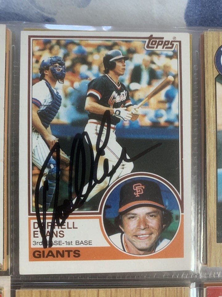 2 Darrell Evans autographed Topps baseball cards | eBay