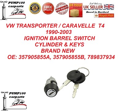 IGNITION FOR VW T4 TRANSPORTER / CARAVELLE 90-03 BARREL CYLINDER SWITCH ...