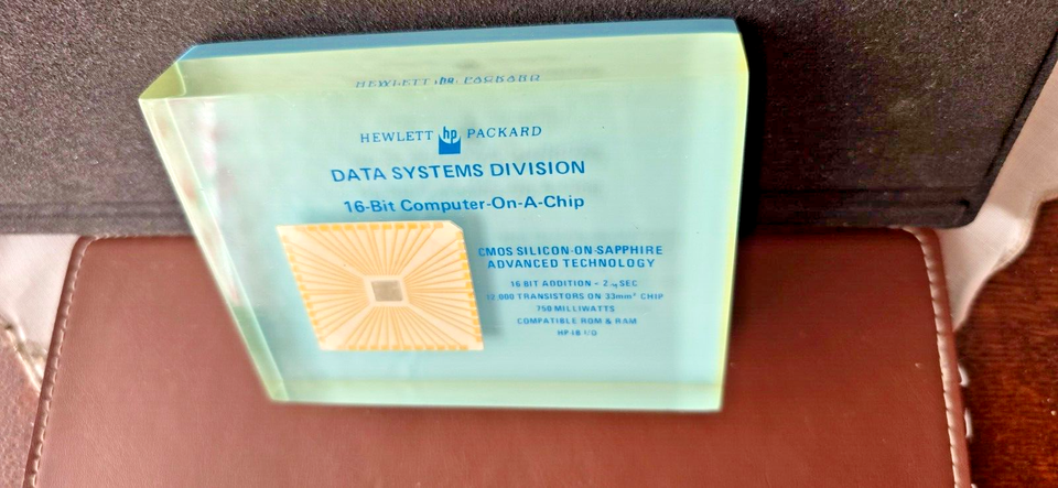 Paper WEIGHT - Vintage - HEWLETT PACKARD HP 16-Bit Computer-On-A-Chip ...