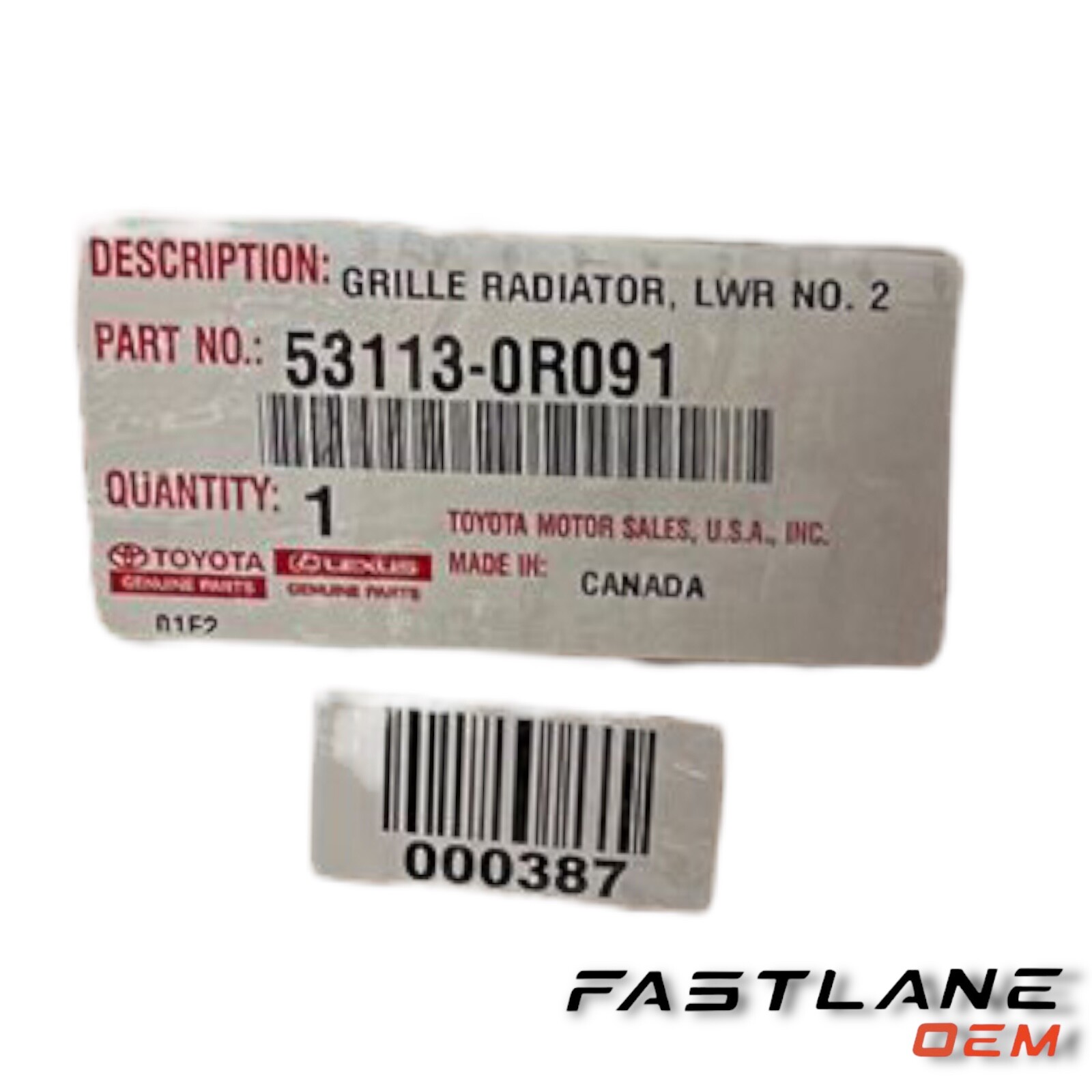 Genuine Toyota Lower Grille 53113-0R091 for sale online | eBay