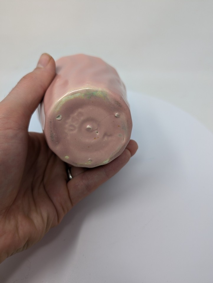 NEAR MINT! Bauer #3 ROSE PINK Swirl Pot PLANTER Vintage Pottery 3.25 ...