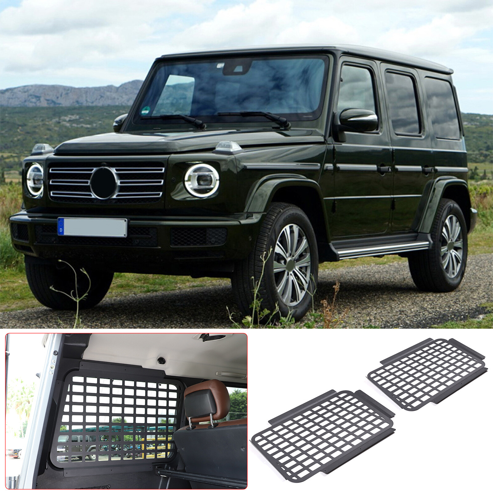 L+R Rear Window Molle Panel Modular Storage Carrier For Benz G-Class ...