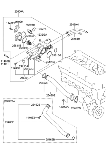 OEM 256002B760 CONTROL ASSY-COOLANT TEMPE For Hyundai Kona, Veloster ...