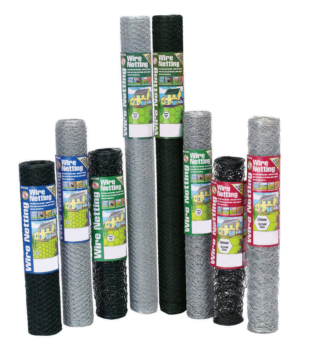 Gardman Metal Wire Netting - Galvanised & Green PVC Garden Fencing ...