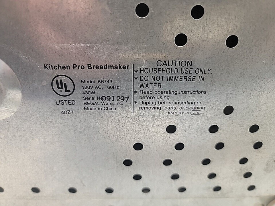 Rotary Drive Coupling for Regal Kitchen Pro Breadmaker Model K6743 ...