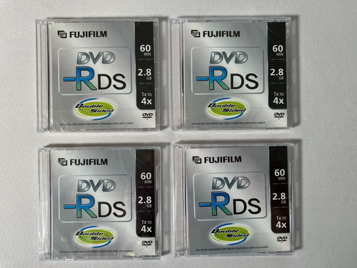 FUJIFILM Mini DVD-R DS Camcorder 2.8GB 60 Minutes Disc Lot of 4 New ...