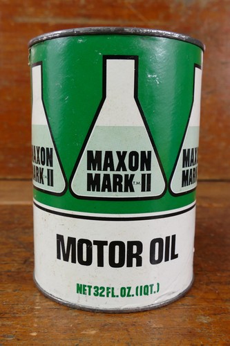 Vintage Maxon Mark II Motor Oil Composite One Quart Oil Can Empty Park ...
