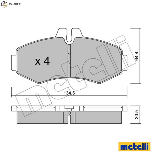 BRAKE PAD SET DISC BRAKE 22-0573-0 FOR MERCEDES-BENZ V-CLASS VITO/Van ...