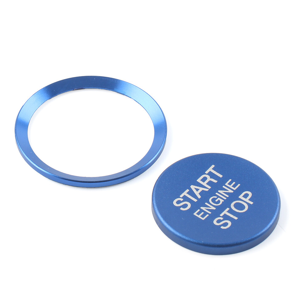 Blue Car Engine Start Stop Switch Button Cover Trim For VW Tiguan Altas ...