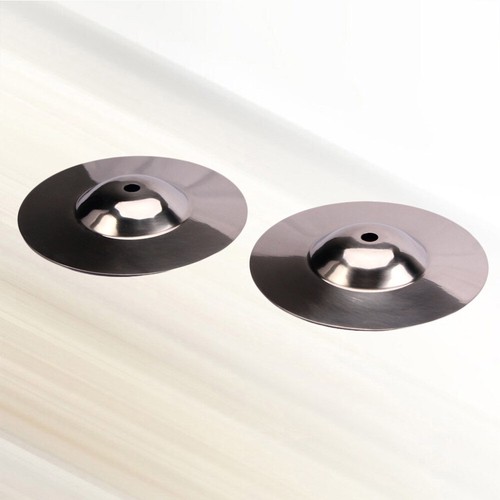 2 Pcs Silver Cymbals Drum Set Uniserval Instrument Accessory Percussion ...