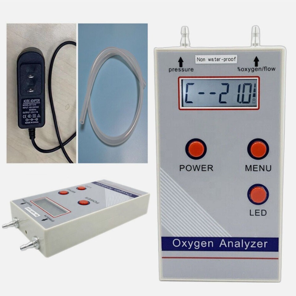 O2 Oxygen Concentration Purity Flow Pressure Tester Meter Detector ...