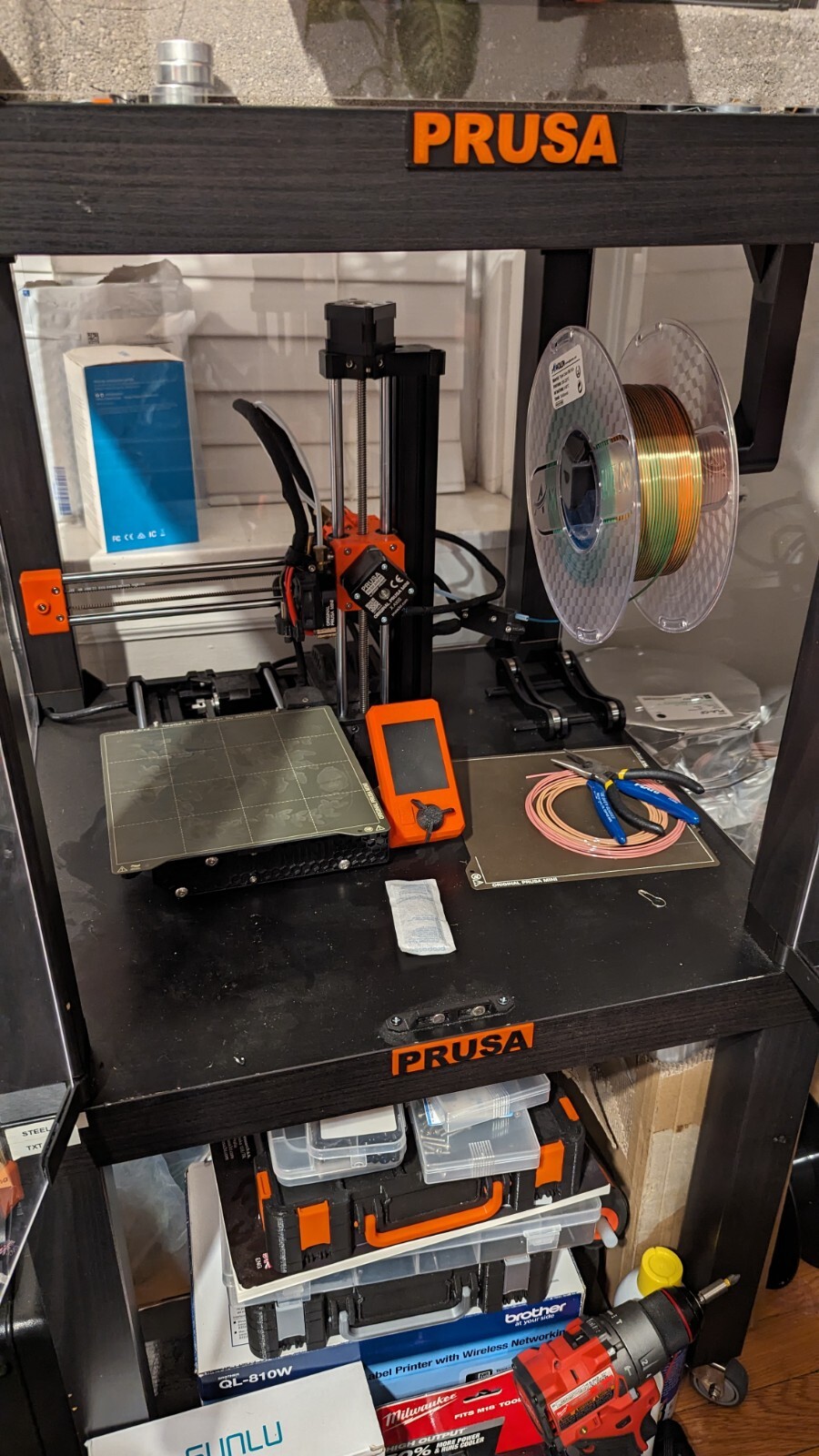 Prusa Original MINI+ 3D Printer assembled 26 Day Print Time