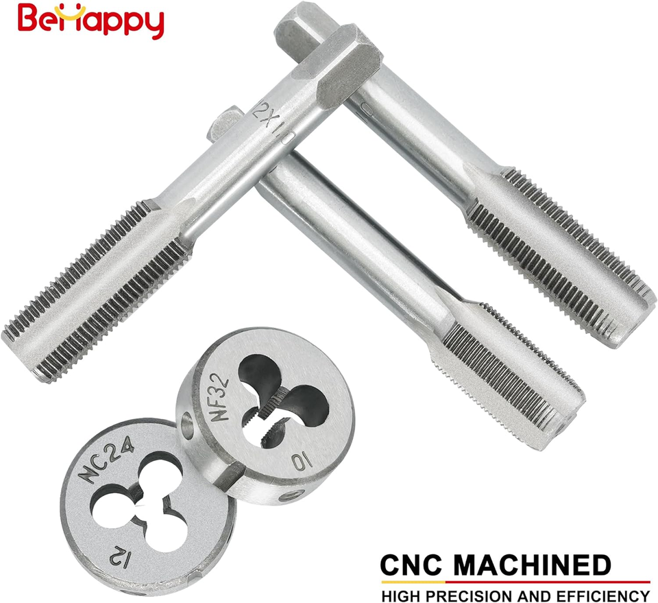 110Pcs Tap and Die Sets, Thread Coated Metric Tap and Die Set M2-M18 ...