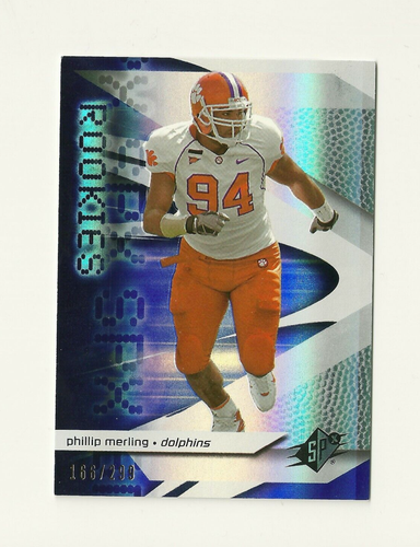 2008 SPx Silver Holofoil Rookies #130 Phillip Merling /299 RC Dolphins ...