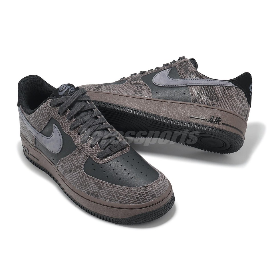 Nike Air Force 1 07 LV8 AF1 Snakeskin Pack Off Noir Men Casual Shoes ...