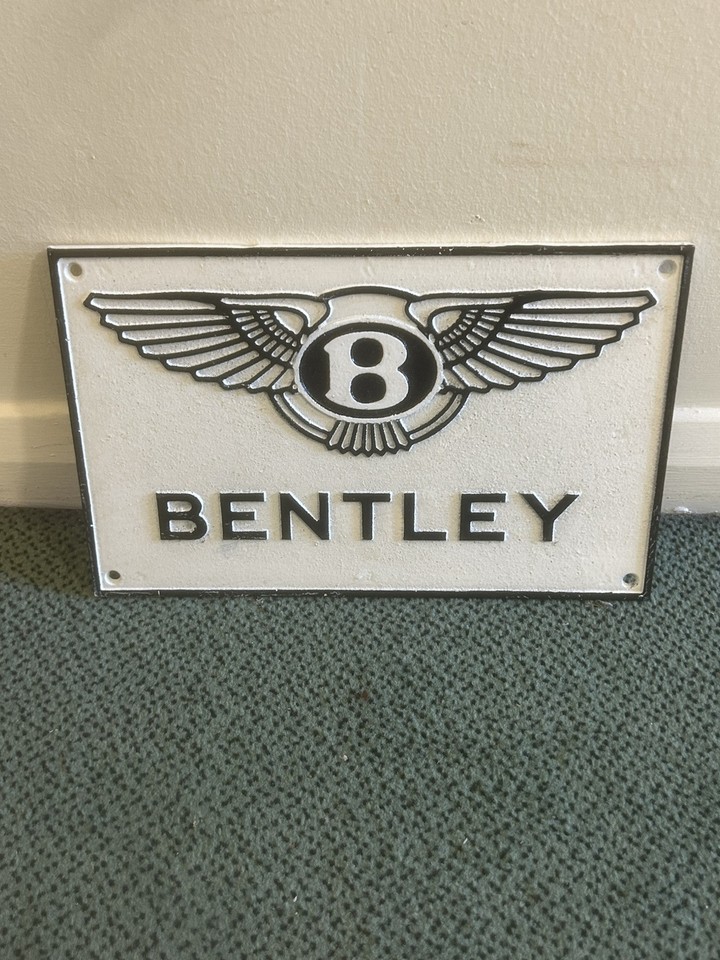 Bentley Metal Iron Logo Wall Sign Garage Decoration Plaque Mancave ...