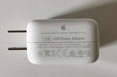 Genuine OEM Apple 12W USB Power Adapter Type A Wall Charger for iPhone ...