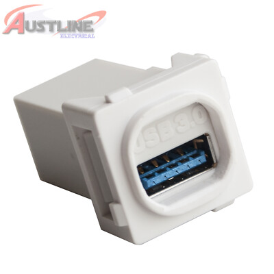 USB 3.0 / 2.0 Insert Jack Type-A F/F Suit CLIPSAL Wall Plate | eBay ...