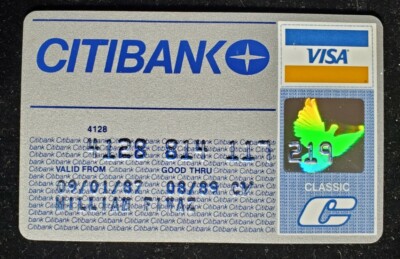 Citibank Visa Classic credit card exp 1989 ~ our cb872 | eBay