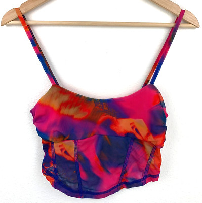 Urban Outfitters Bright Color Cropped Mesh Tank Top Size S | eBay