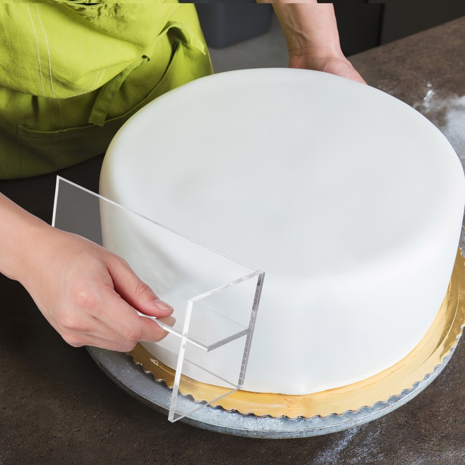 Baking Gadget Acrylic Cake Cake Smoother Tool Transparent Design | eBay ...
