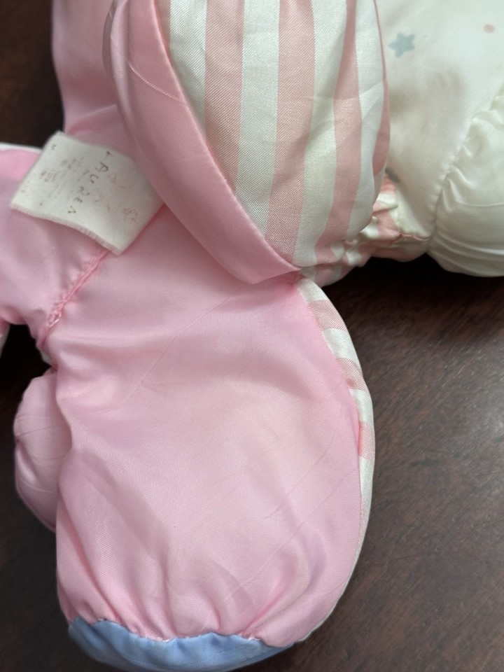 Vintage Puffalump Pink Striped Stars Zebra Plush Fisher Price Stuffed ...