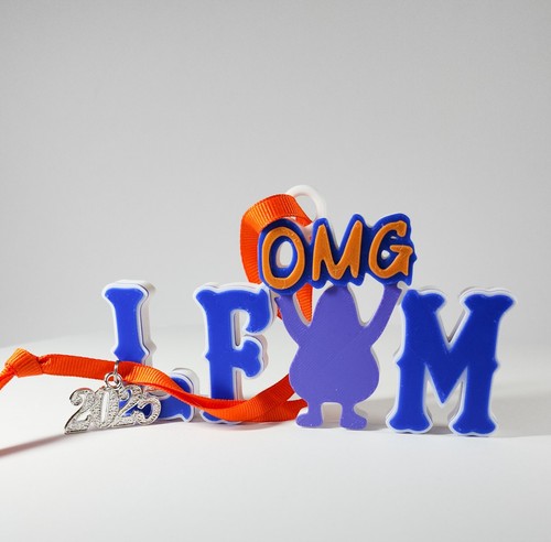 OMG New York Mets Grimace 3D printed ornament rally sign with 2025 ...