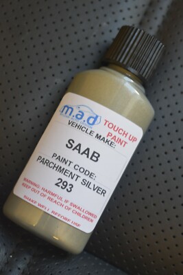 TOUCH UP CAR PAINT 30ML BOTTLE FOR SAAB PARCHMENT SILVER 293 | eBay