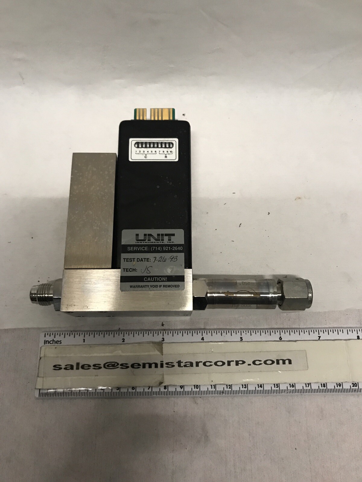 UNIT Mass Flow Controller High Performance UPC-1300 N2 225 SCCM AWM-F-5 ...