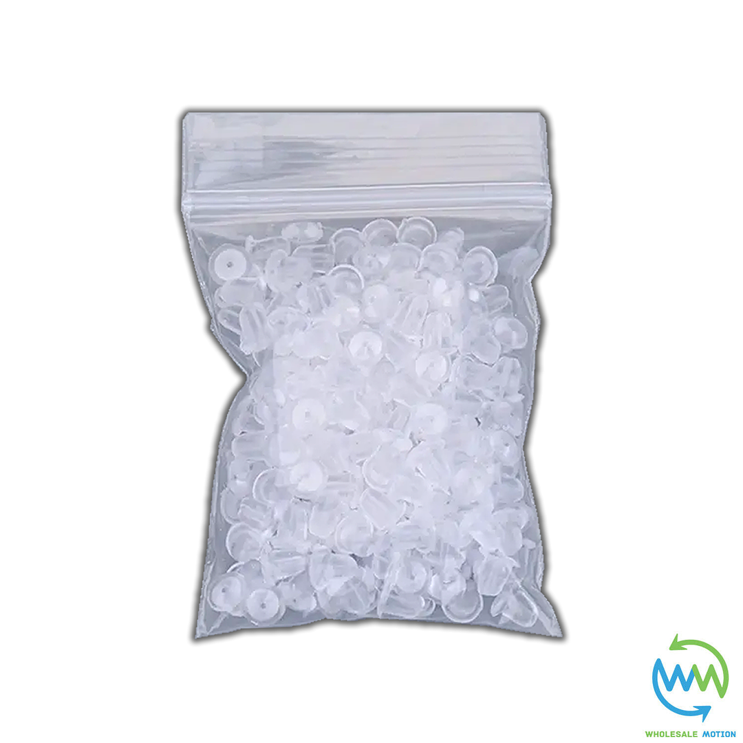 CLEAR Soft Plastic EARRING Backs Stoppers BUTTERFLY Earnut SILICONE ...