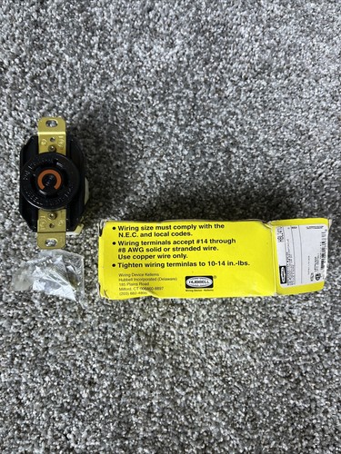 HUBBELL HBL2410 TWIST-LOCK RECEPTACLE 20A 125/250V NEMA L14-20R 3P 4W ...