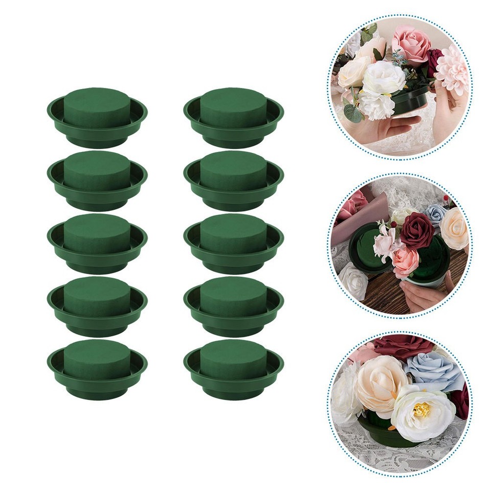 10 Pcs Flower Arrangement Supplies Round Floral Blocks Packaging Mud ...
