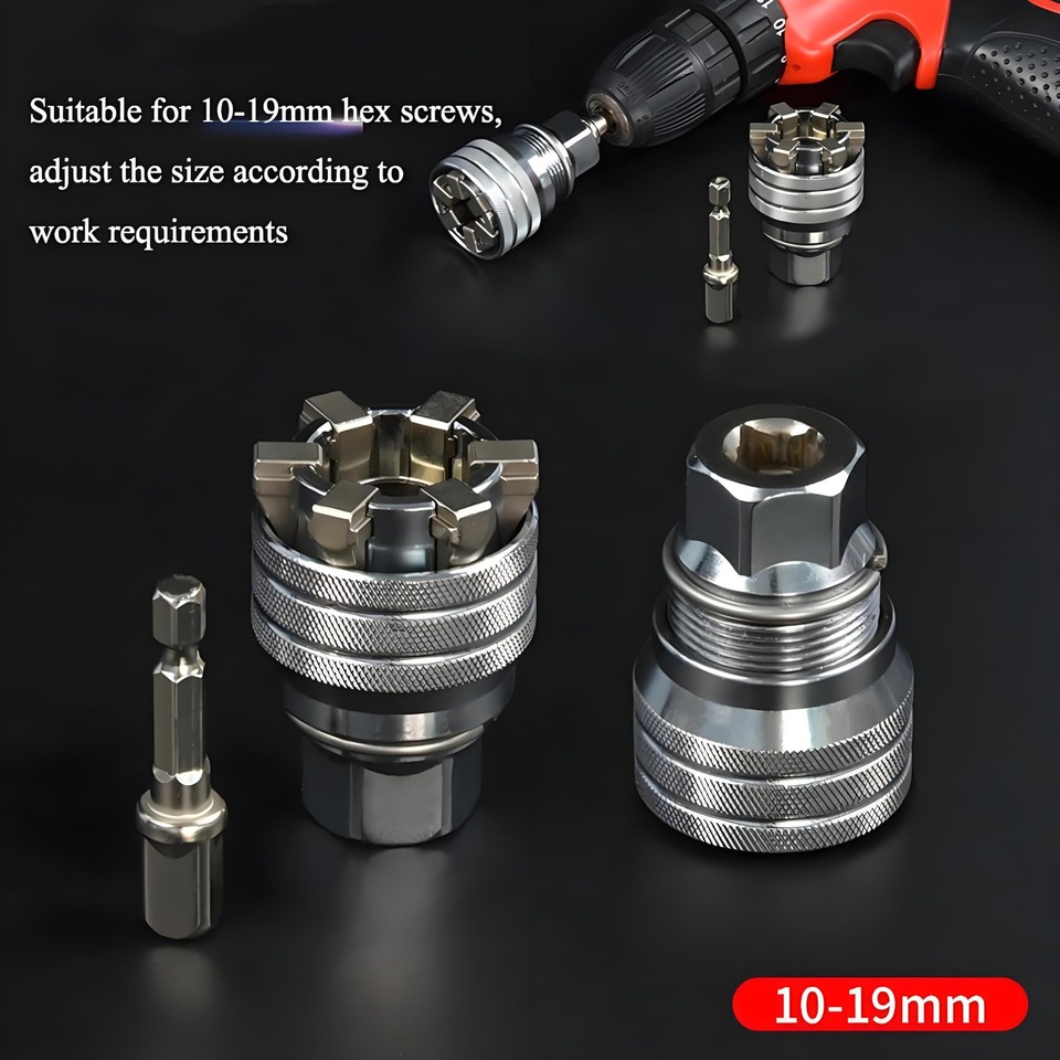 Upgraded Adjustable Universal Socket Wrench, Manual Socket Wrench ...