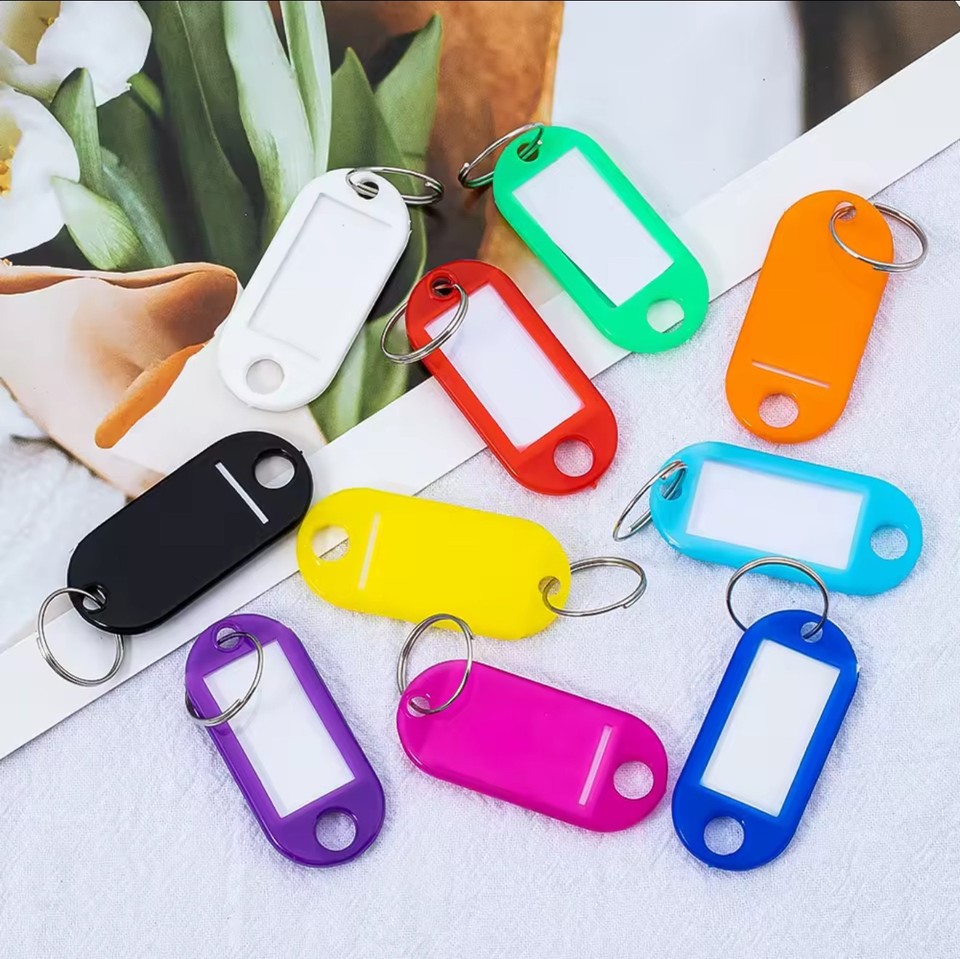 Key Tags Fobs Plastic Luggage ID Labels Key Rings With Name Cards ...