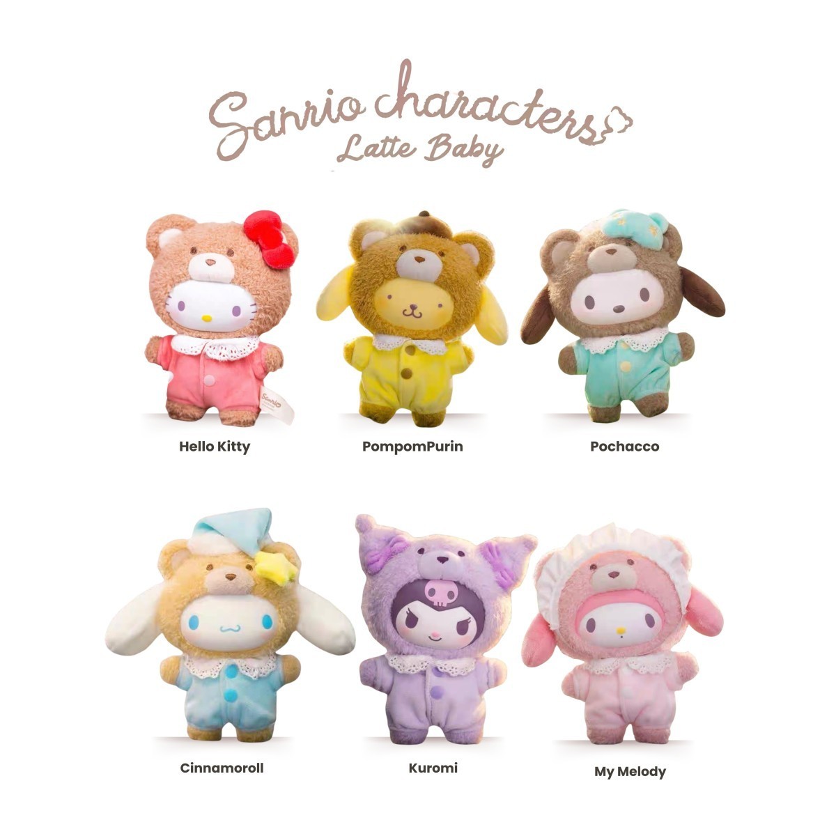 Miniso Top Toy Sanrio Latte Baby Vinyl Plush Keychains Sealed Case eBay ...