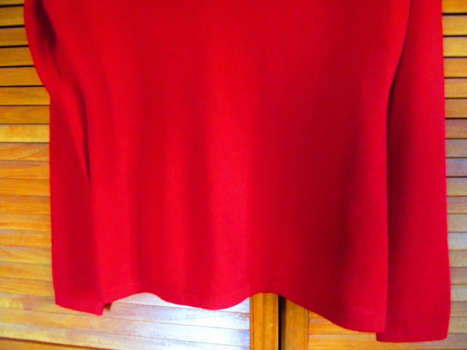 Dunedin cardinal red good quality cashmere jumper size XL | eBay UK